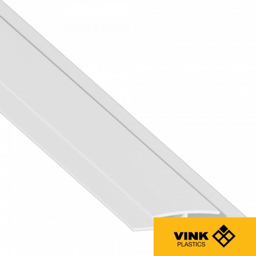 Euroseal H Section UPVC 3050mm White 1 Part EJS2/3 | Vink Plastics