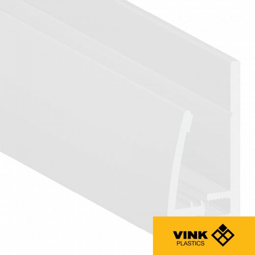 Euroseal J Section UPVC 2440mm White Top & Base ETPCT | Vink Plastics