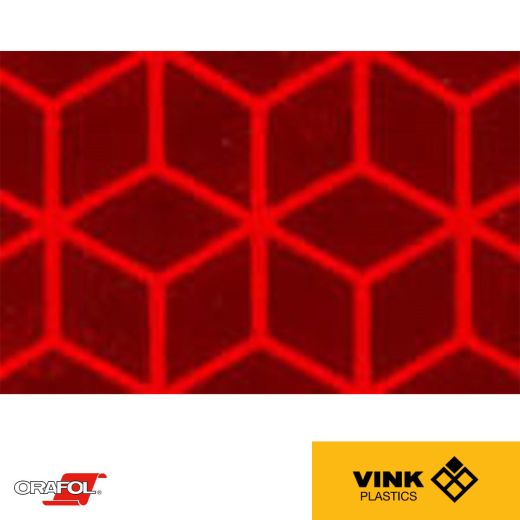 Orafol Oralite VC 104+ Rigid 012 Reflective Red 50mm 50m | Vink Plastics