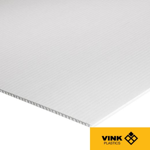 Euroflute Polypropylene White 1220x2440x4mm 600gsm | Vink Plastics